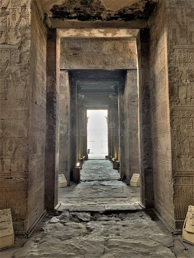 Scene from Ancient Egyptian Temples on the Nile River in Egypt Stock ...