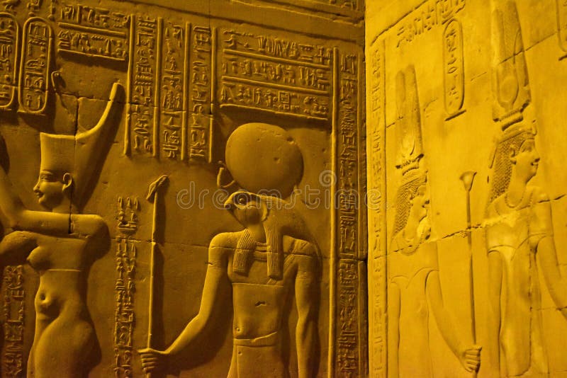Scene from Egyptian Temples on the Nile River in Egypt Stock Image ...