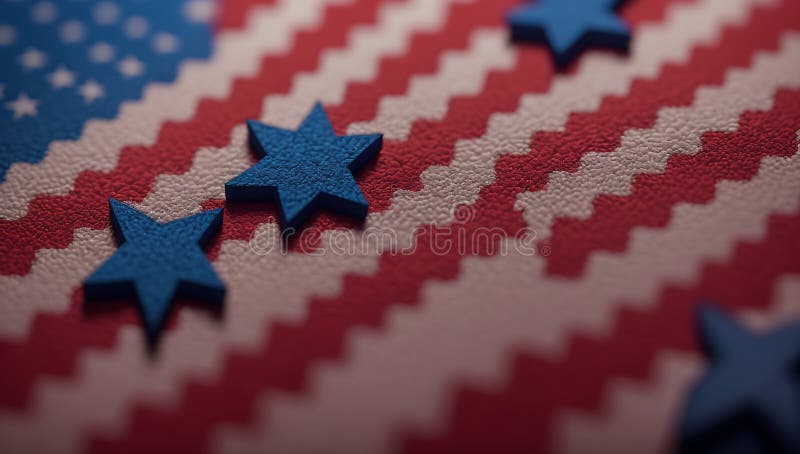 A Scene of an Excellently Composed Picture of Stars on a Patriotic Flag ...
