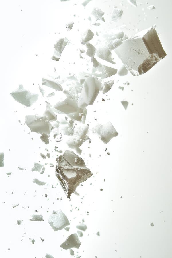 A Scene with Falling Ice Chunks Scattered on the Ground, Suitable for ...