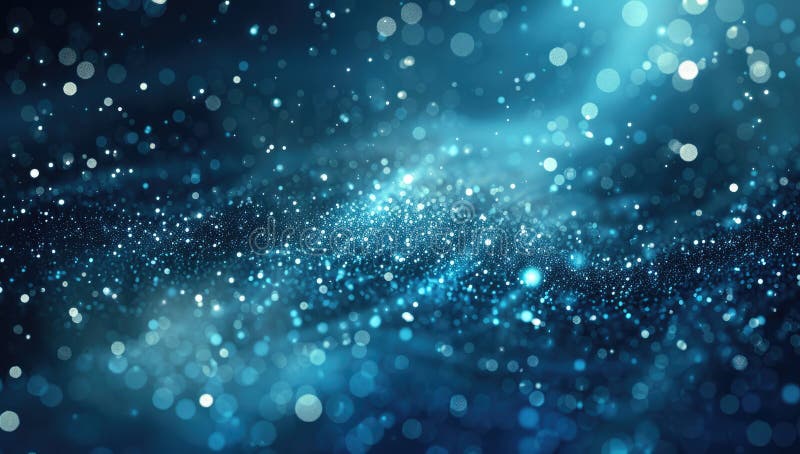 The Scene Features a Blue Backdrop with Undulating Waves and Sparkling ...