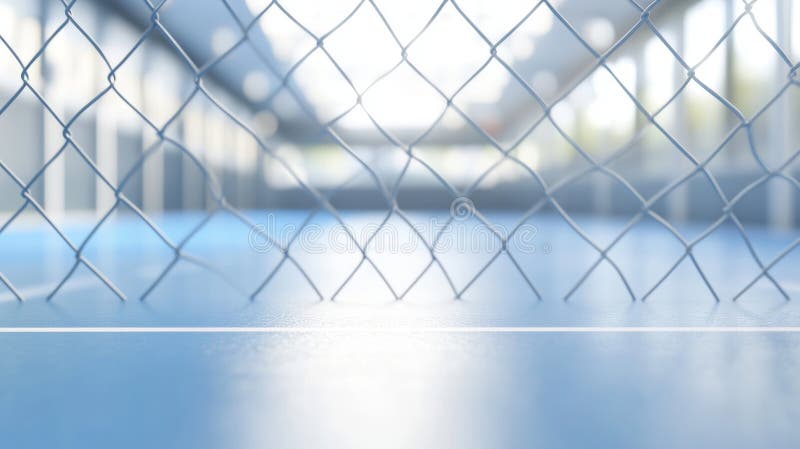 The Scene Features a Chain-link Fence Set Against an Urban Backdrop ...