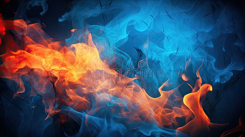 Scene fire blue stock illustration. Illustration of mesmerizing - 324890257