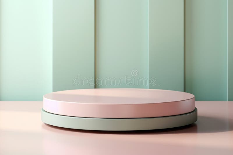 Scene with Geometrical Forms. Empty Showcase, Cosmetic Product ...