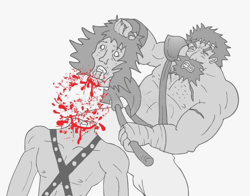 Scene head cut stock vector. Illustration of killing - 39980906