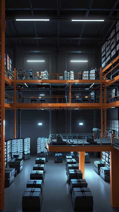 A Scene of a High-tech Robotic Mail Distribution Center Stock Image ...