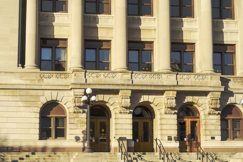 The Front Part of a Beautiful State Historical Building in Wisconsin ...