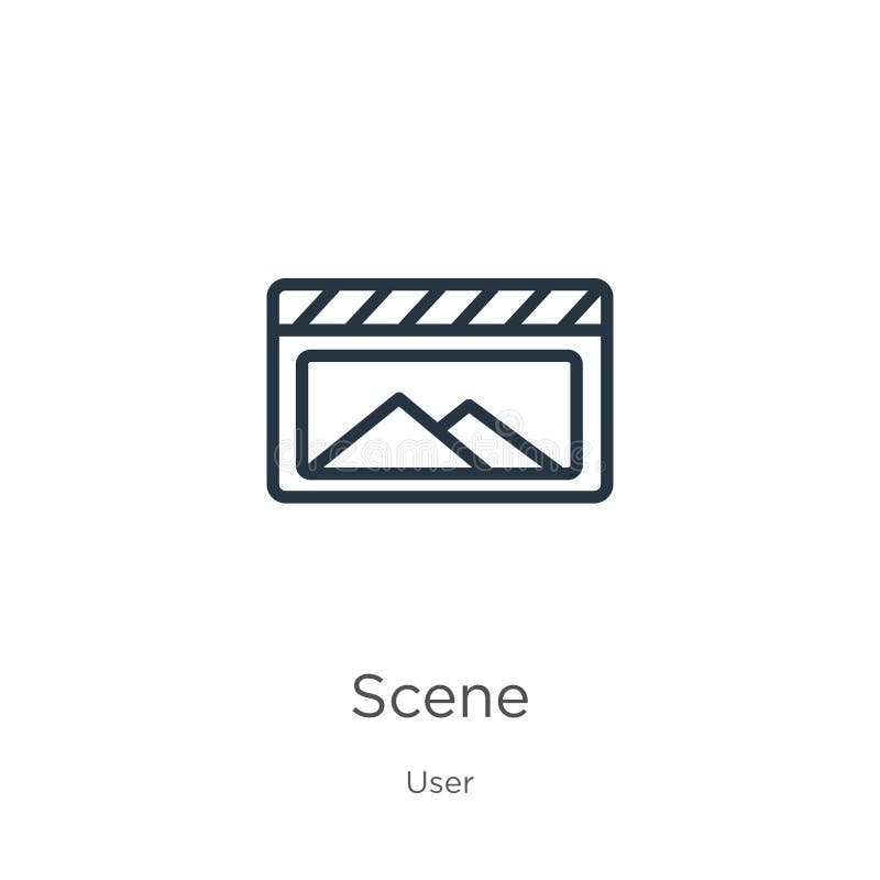 Scene Vector Icon in 6 Different Modern Styles. Black, Two Colored ...