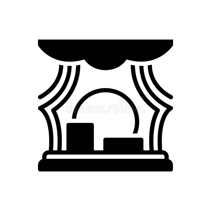 Black Solid Icon for Scene, Visual and Phenomenal Stock Vector ...