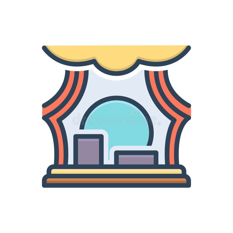 Color Illustration Icon for Scene, Visual and Phenomenal Stock Vector ...