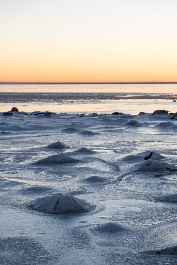 Scene from an Icy Coast with Ice Formations Stock Photo - Image of ...