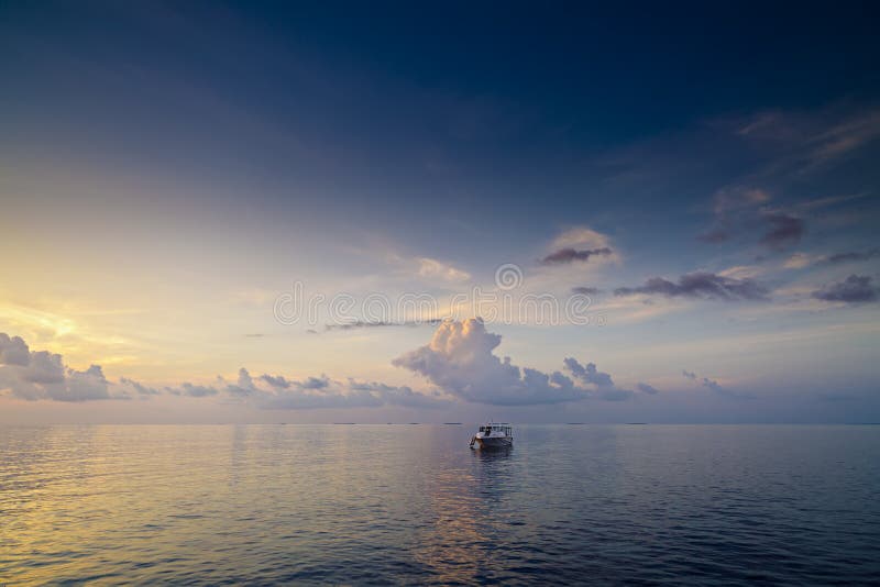 Scene with an Idyllic Landscape Stock Image - Image of maldives ...