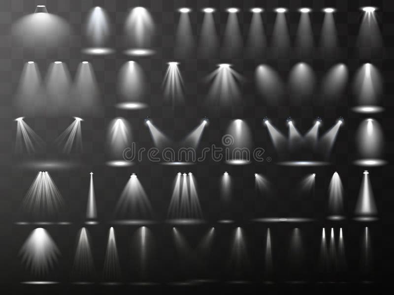 Scene Illumination Collection. Big Set Bright Lighting with Spotlights ...