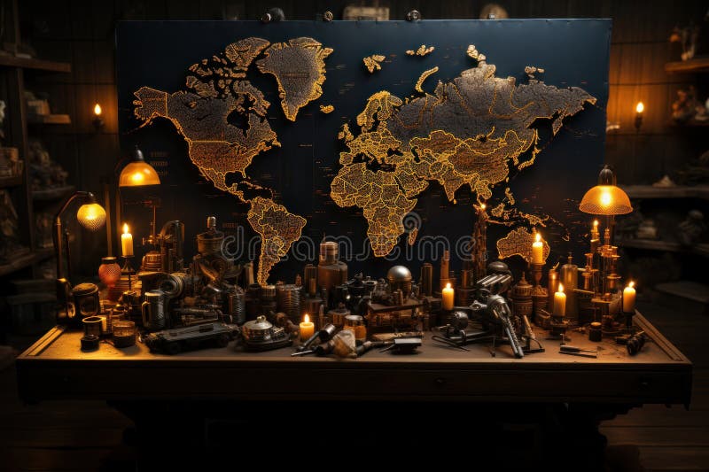 Planning of the World War on the Map Stock Photo - Image of objectives ...