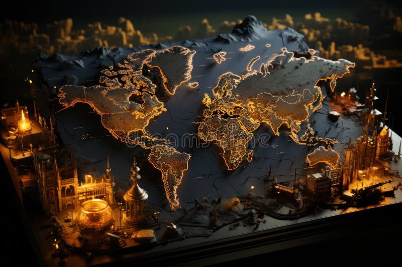 Planning of the World War on the Map Stock Image - Image of maneuvering ...