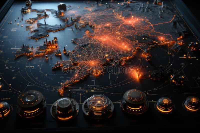 Planning of the World War on the Map Stock Photo - Image of naval ...