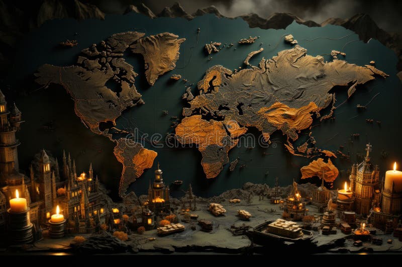 Planning of the World War on the Map Stock Photo - Image of naval ...