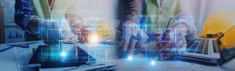 Scene of Industrial Engineers Discussion, Construction Architect with ...