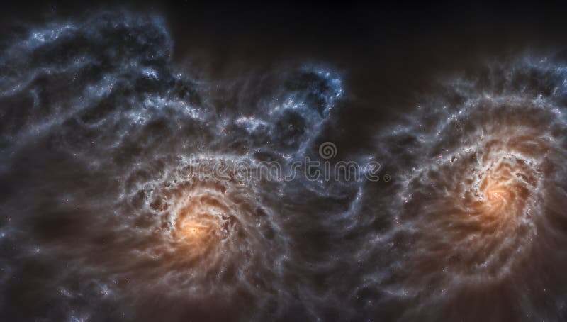 A Scene of an Intriguingly Complex Image of Two Spirals Stock ...