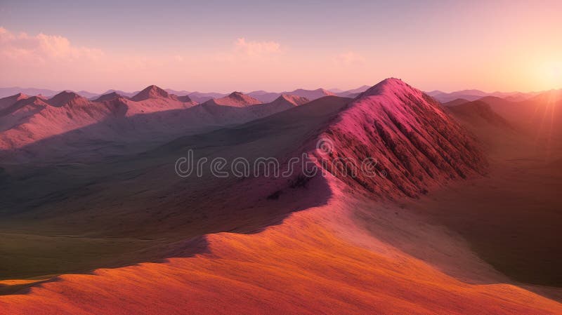 A Scene of an Intriguingly Complex Landscape with a Mountain in the ...