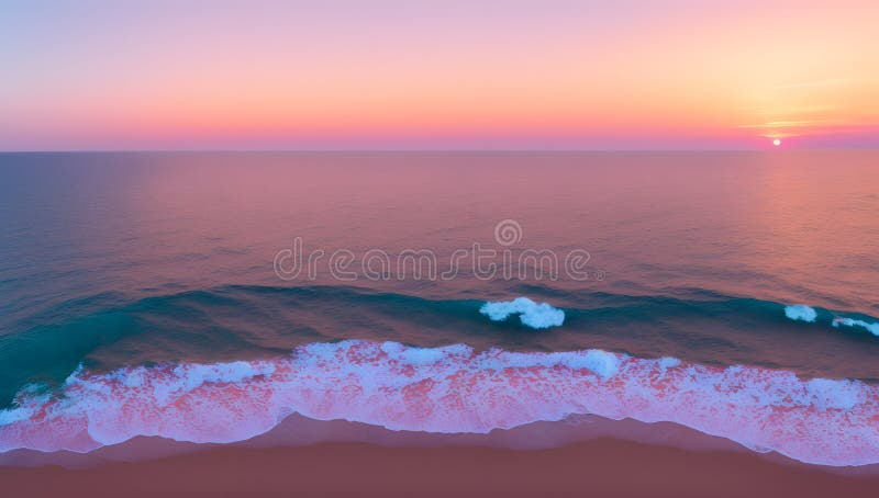 A Scene of an Intriguingly Complex View of a Sunset Over the Ocean AI ...