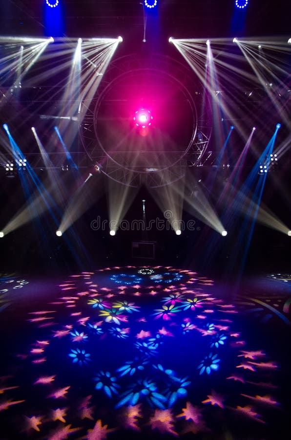 A scene with a light show stock photo. Image of scene - 59453494