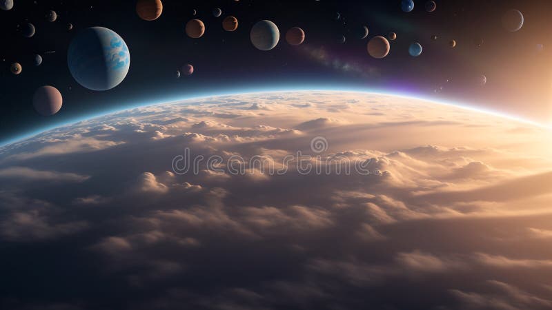 A Scene of a Marvelously Detailed View of the Earth and Its Moon AI ...