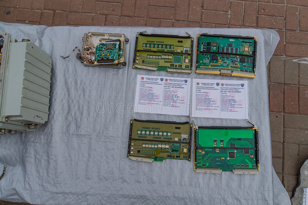 A Scene of Military Equipment Components on a Cloth, Possibly Related ...