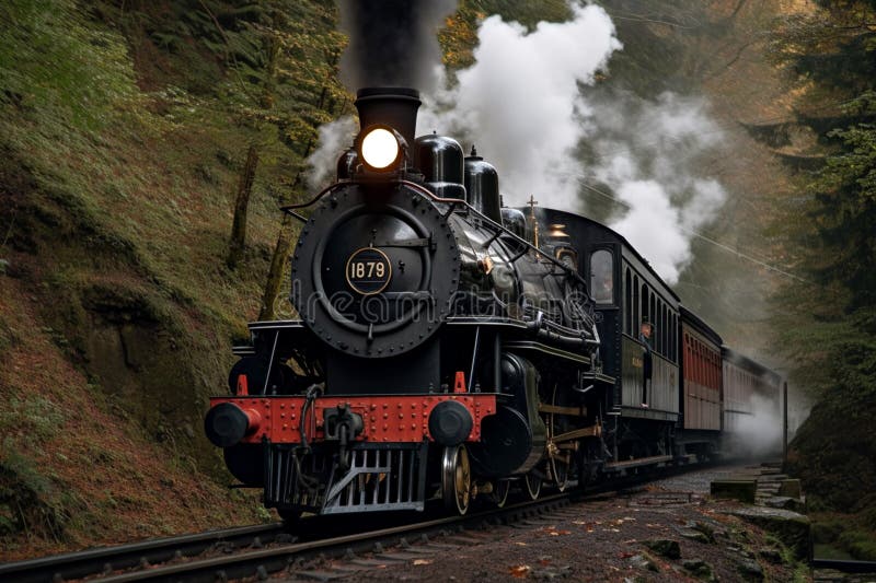 Scene of a Moving Train, AI Generated Stock Illustration - Illustration ...