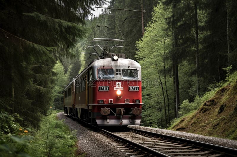 Scene of a Moving Train, AI Generated Stock Illustration - Illustration ...