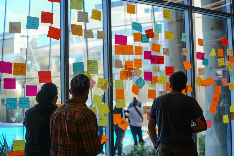 Scene is One of Creativity and Teamwork Stock Illustration ...