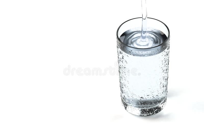 A Scene Poured Water on a Glass Stock Illustration - Illustration of ...
