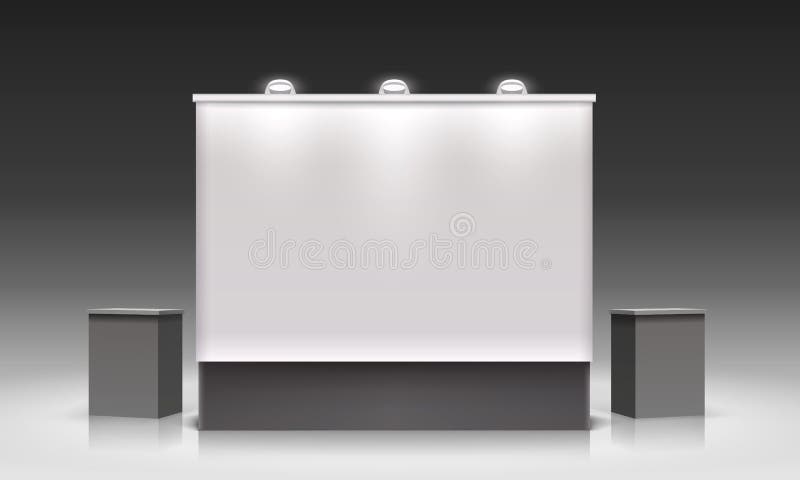 Scene Presentations Board, Table White Display. Vector Stock Vector ...