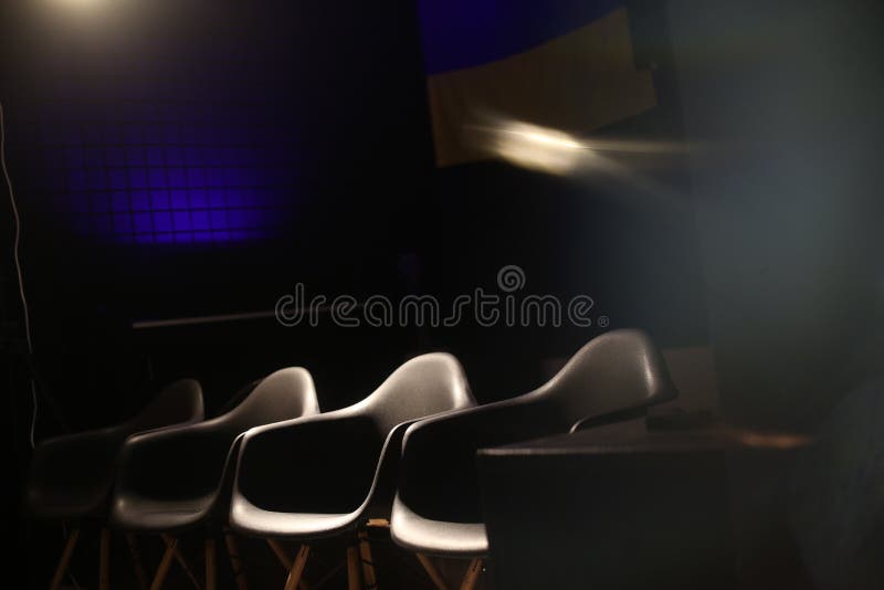 Scene is Ready for the Improvisation Theatre Stock Photo - Image of ...