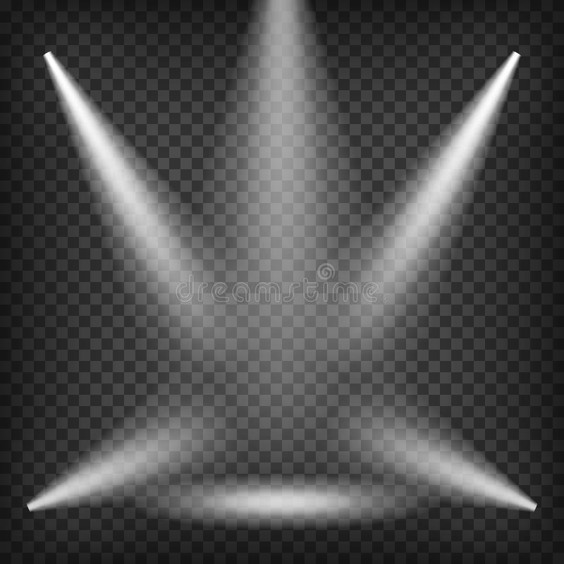 Light Beam On Transparent Background. Realistic Spotlight Light Beams ...