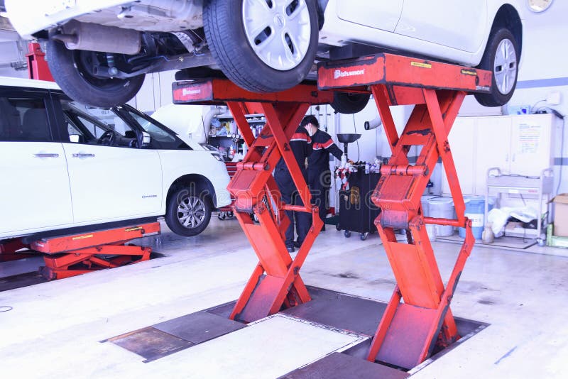 Car Maintenance and Inspection Work. Stock Photo - Image of control ...