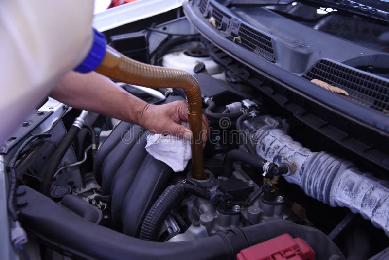 Car Maintenance and Inspection Work. Stock Image - Image of automobile ...