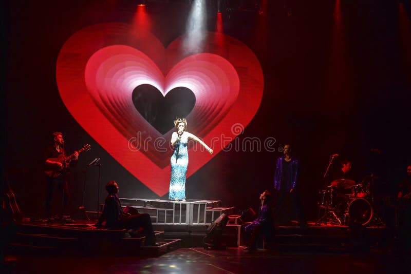 Scene from a rock concert editorial stock photo. Image of guitars ...