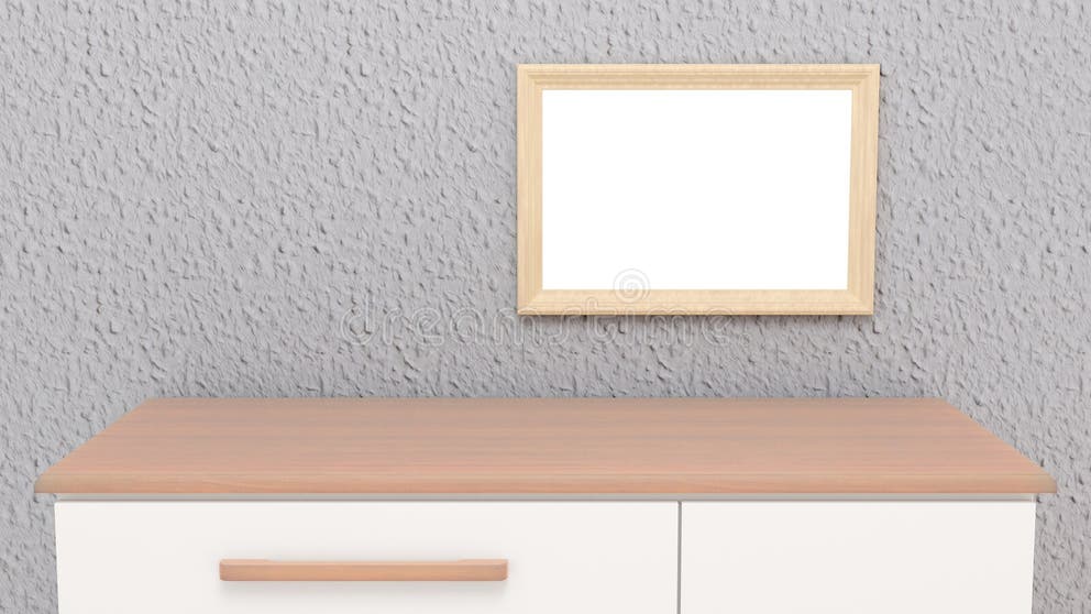 A Scene in a Room for Inserting Objects Stock Illustration - Illustration of texture, mockup ...