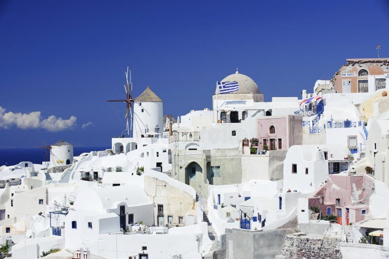 Scene in Santorini Island, Greece Stock Image - Image of holidays ...