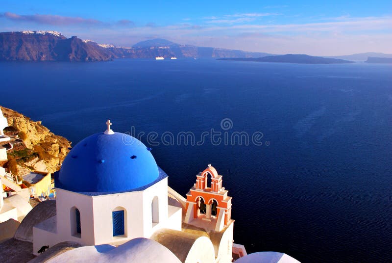 Scene in Santorini Island, Greece Stock Photo - Image of island ...