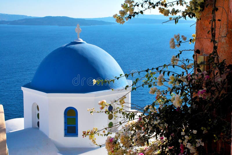 Scene in Santorini Island, Greece Stock Photo - Image of nature, beach ...