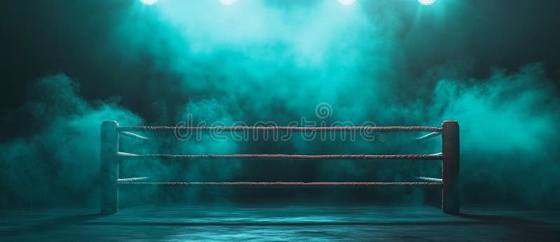 The Scene is Set for a High-tech Training Session in a Boxing Ring that ...