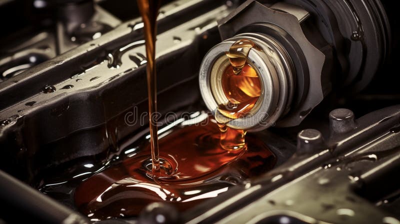 Engine Oil Leak Detection Process Scene with Engine.AI Generated Stock ...
