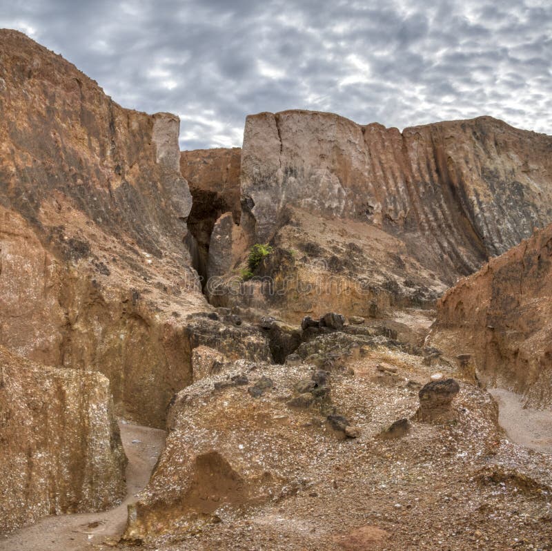 Scene of the Soil Erosion Landscape. Stock Image - Image of canyon ...