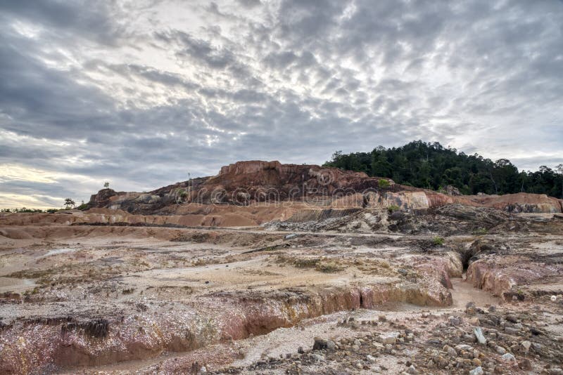 Scene of the Soil Erosion Landscape. Stock Image - Image of erosion ...