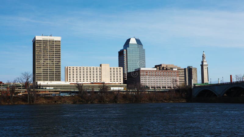 Springfield, Massachusetts, USA Stock Photo - Image of night, office ...