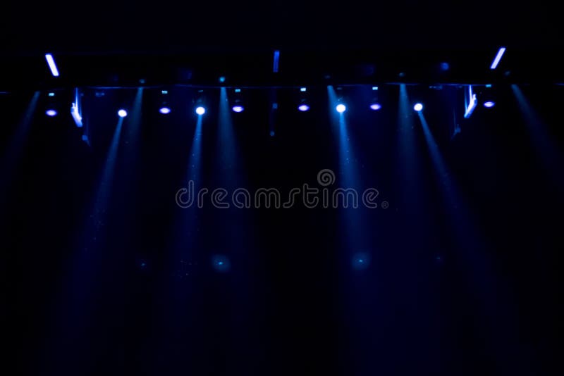 Scene, Stage Light with Colored Spotlights Stock Photo - Image of ...