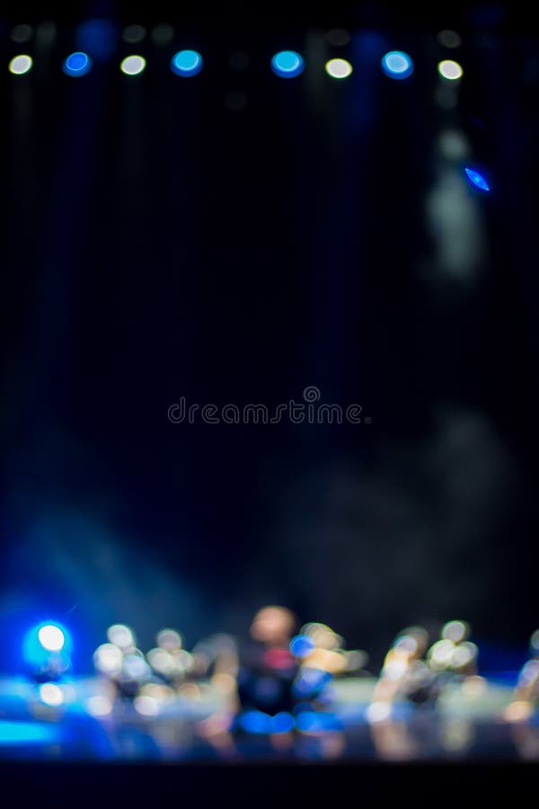 Scene, Stage Light with Colored Spotlights Stock Image - Image of ...