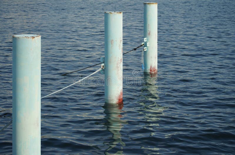 Pillar for the Mooring of the Ship Which Appeared on the Sea Surface ...